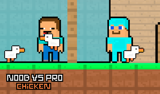 Noob vs Pro Chicken (FaBuKaStudio ұсынады) - Яндекс Игры сервисінде тегін онлайн ойнау