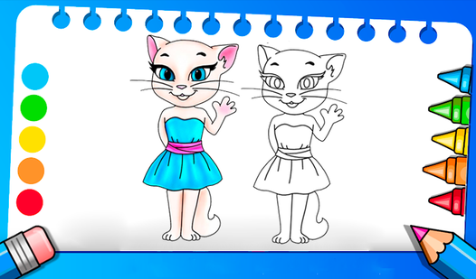 Talking Angela Coloring | Game Gratis KibrisPDR