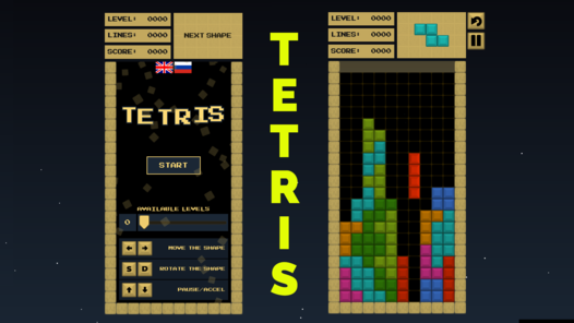 Classic Tetris (โดย Sultan)-เล่นออนไลน์ฟรีบน Yandex Games