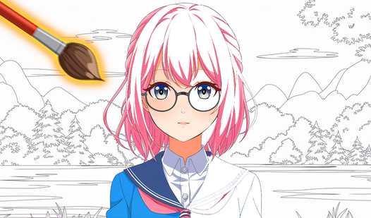 Just draw. ASMR anime coloring pages for girls (by Thunder Games Show ...