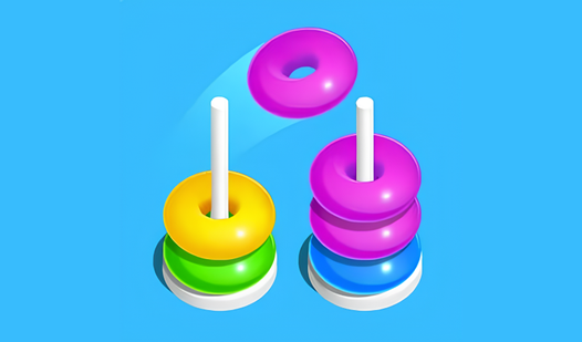 Hoop Stack (დან FreshGames)- ითამაშეთ ონლაინ უფასოდ სერვისზე Yandex Games