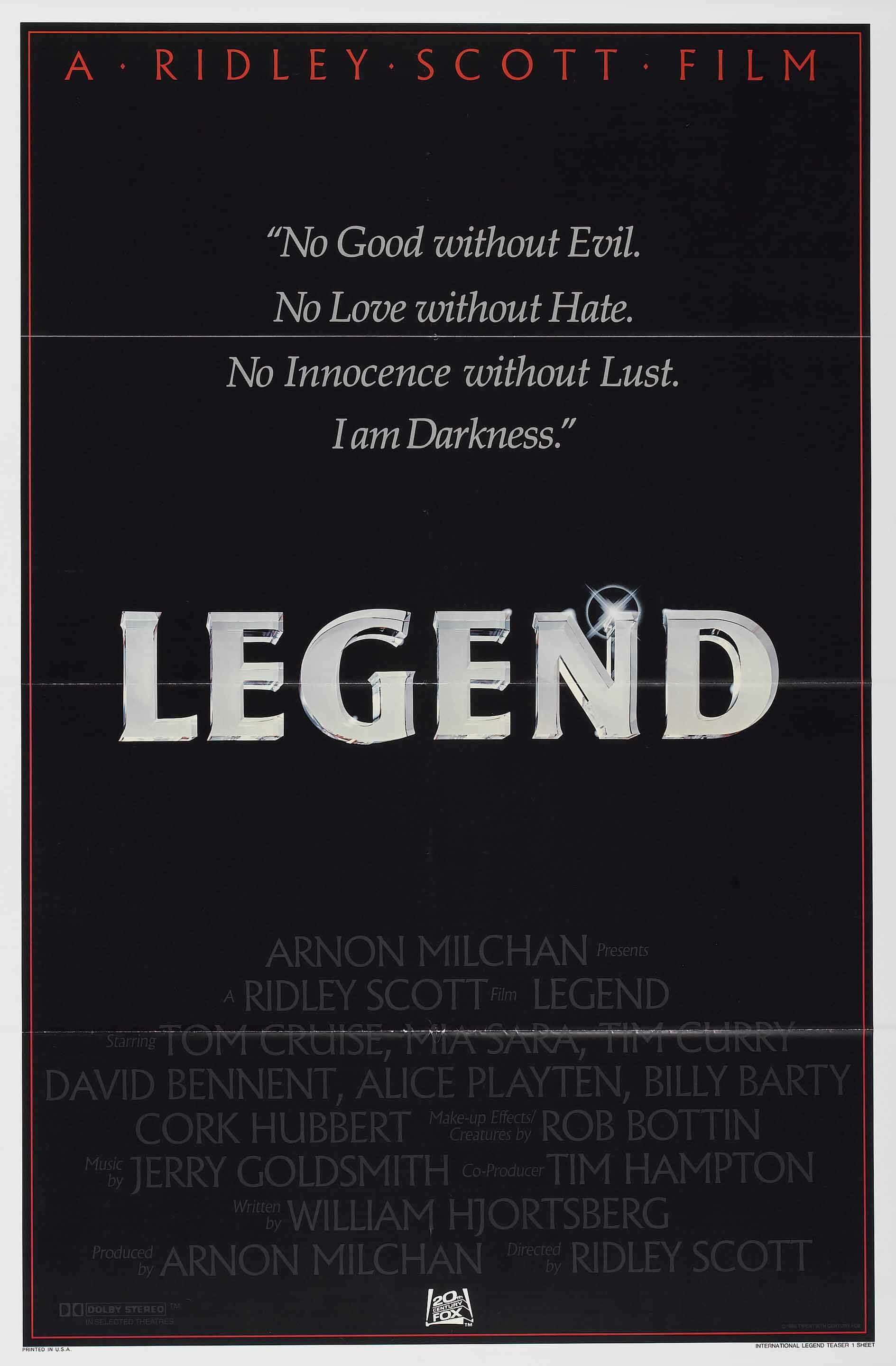 Постеры: Легенда / Постер фильма «Легенда» (1985) #810129