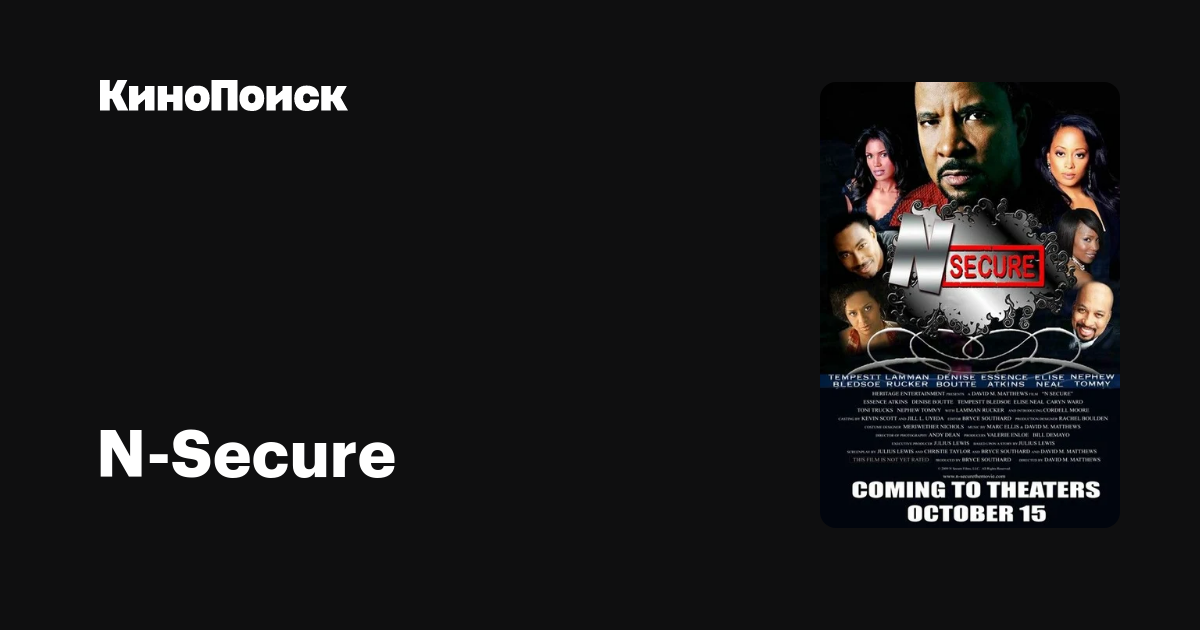 N-Secure фильм, 2010, дата выхода трейлеры актеры отзывы описание на Кинопоиске