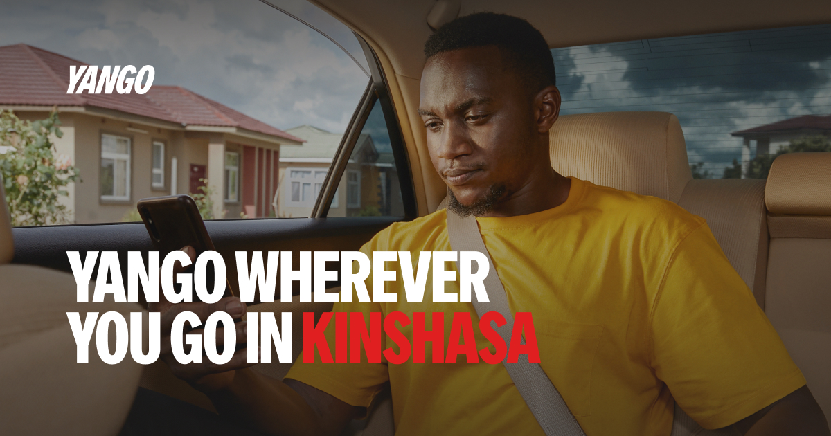 Request a ride in Kinshasa via the Yango app!