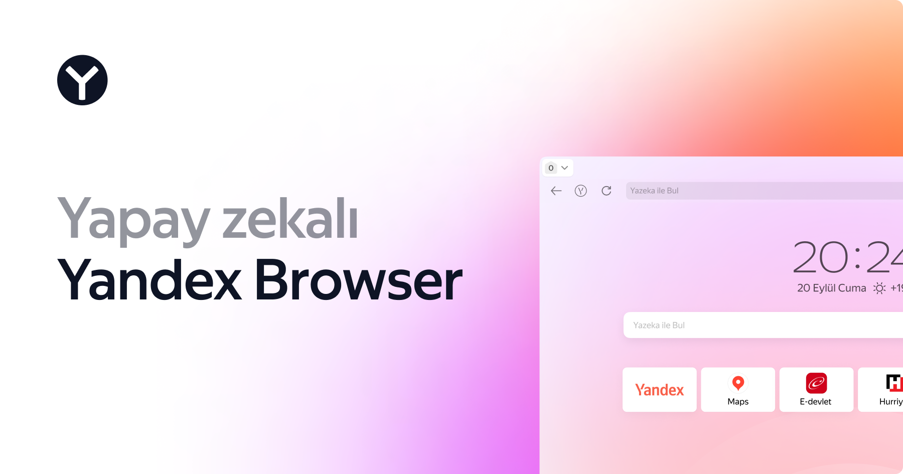 Yapay zekalı Yandex Browser