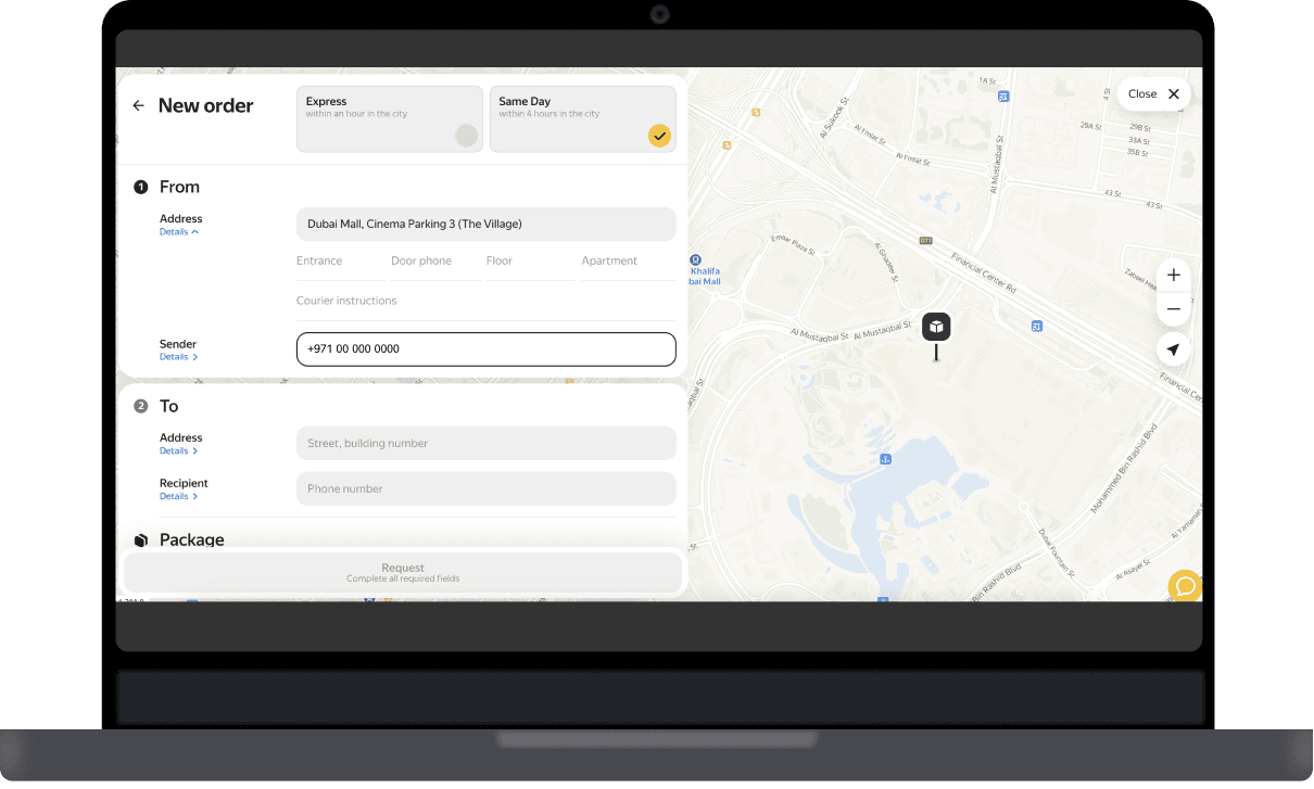 Fast delivery for your customers — Yango Delivery United Arab Emirates