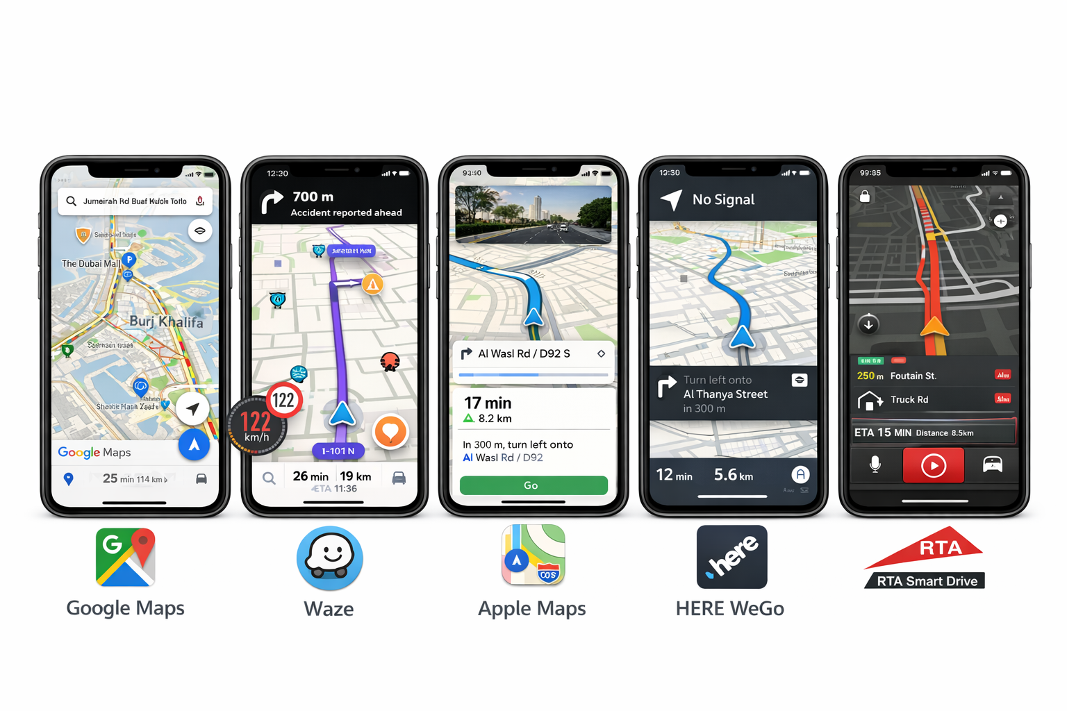 Best Navigation Apps in UAE (Dubai) 2026: Google Maps vs Waze vs Apple ...
