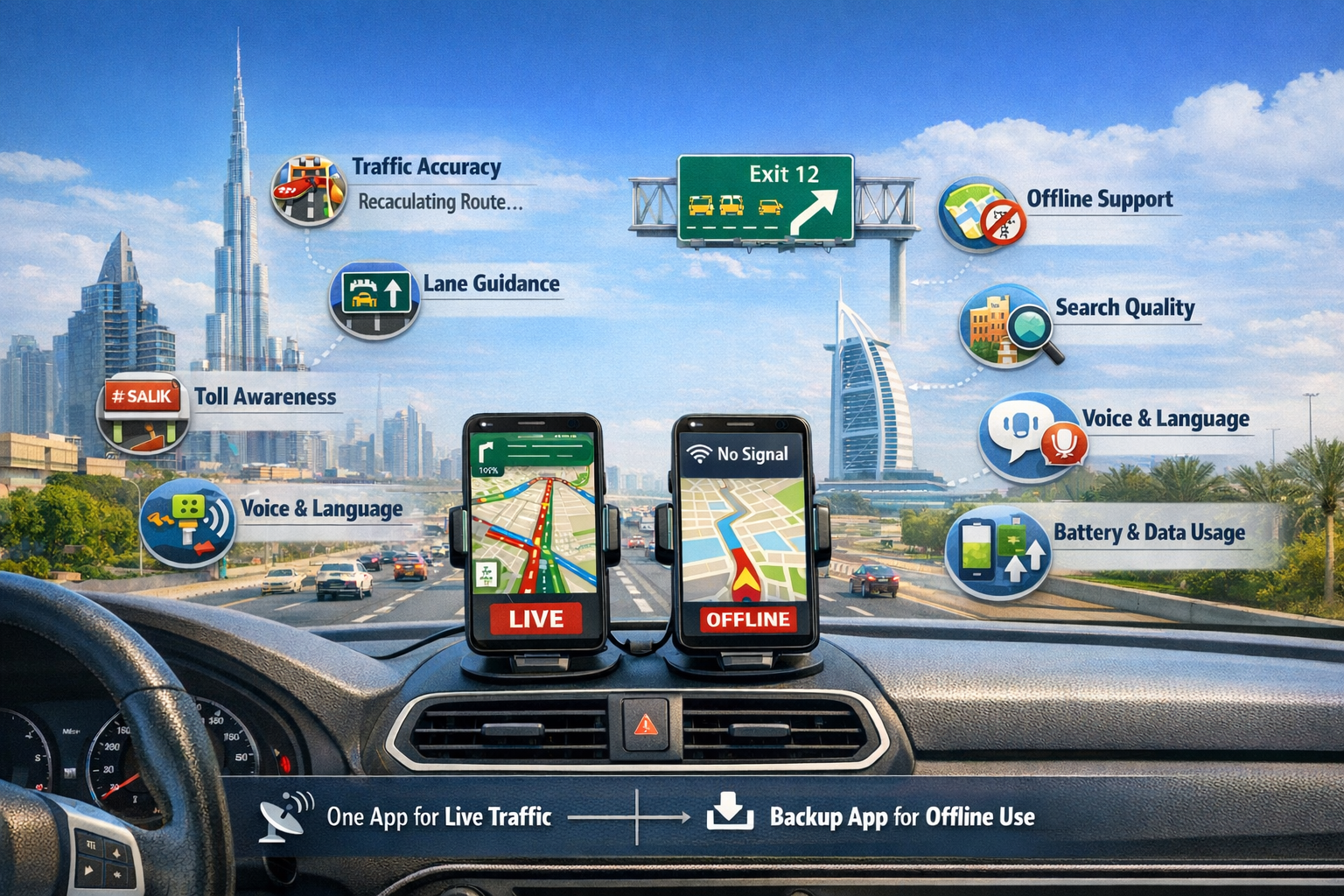 Best Navigation Apps in UAE (Dubai) 2026: Google Maps vs Waze vs Apple ...