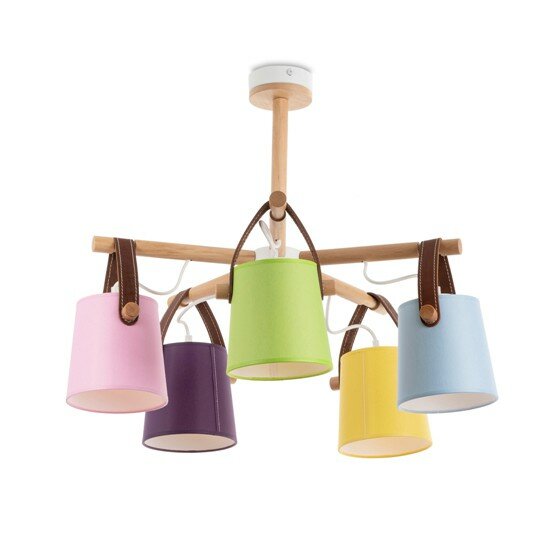 Люстра AURA S1944-5 WT+BR+MIX