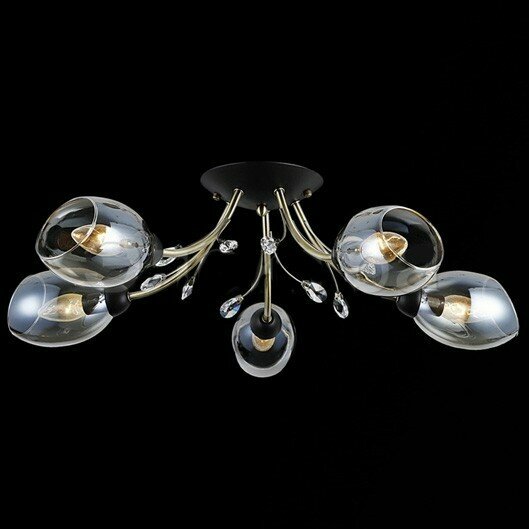 Люстра AURA 9746-5 AB+BK