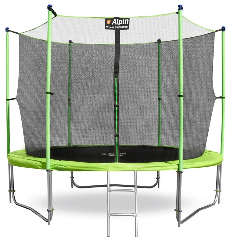 Каркасный батут Alpin 10 ft Inside (312 см) с защитной сеткой и лестницей 312х312х245 см