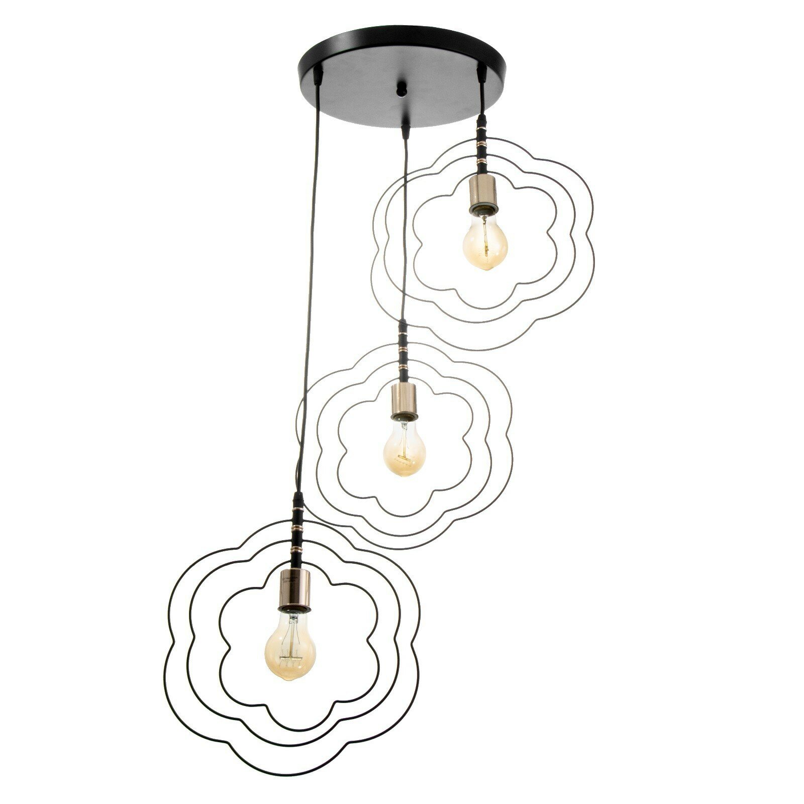 Светильник BayerLux «Вонел» 3хЕ27 40 Вт черный 50×50×100 см