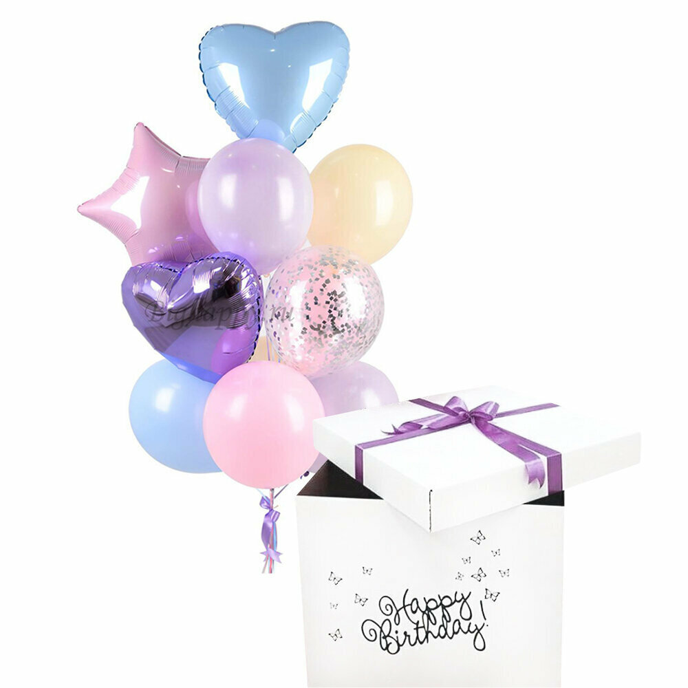 Коробка-сюрприз с шариками "Эффектная"