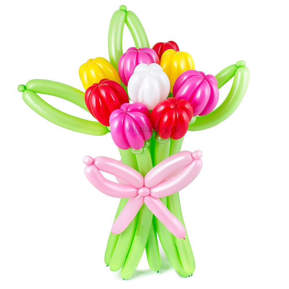 Букет цветов из шаров "Тюльпаны"