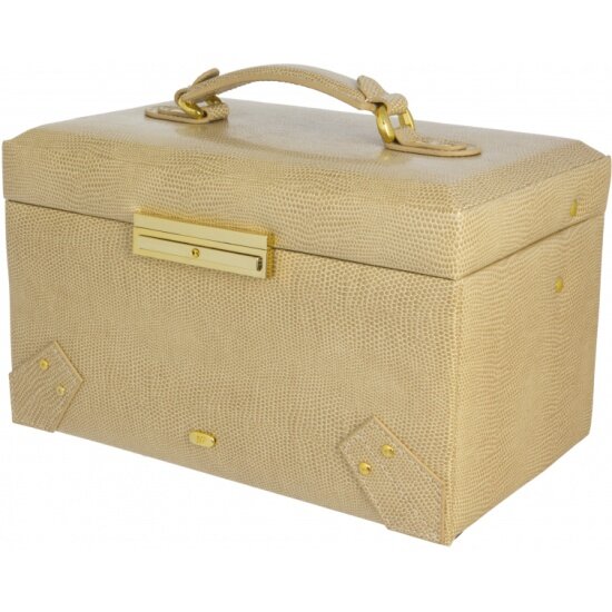 Шкатулка для украшений Jardin D'ete P6220A бежевая "рептилия