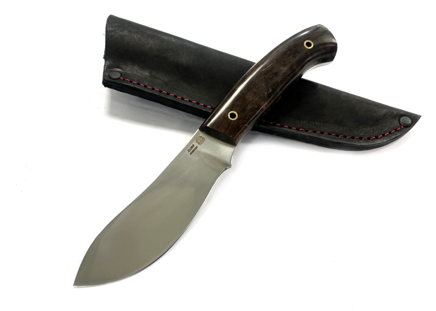 Нож F6 цельнометаллический, Х12МФ, карельская берёза