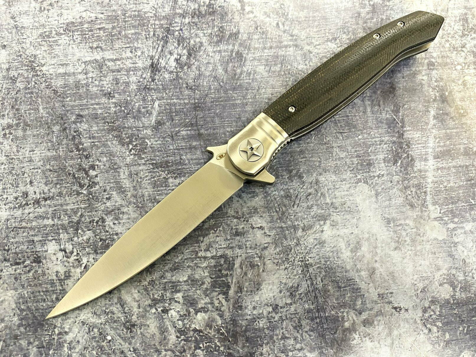 Большая складная Финка НКВД 3-1, сталь D2, рукоять микарта