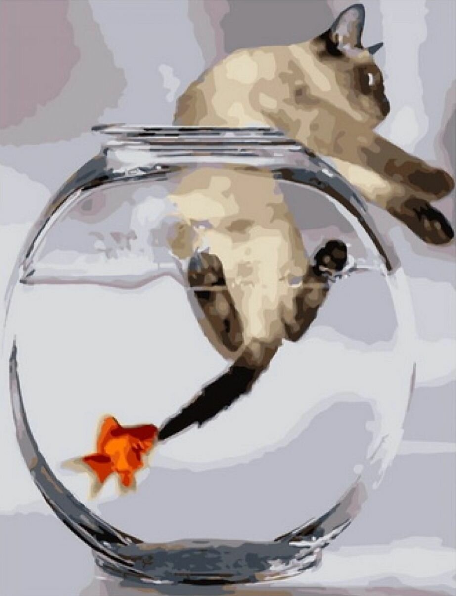 Картина по номерам Paintboy "Неловкий момент" холст на подрамнике 40х50 см