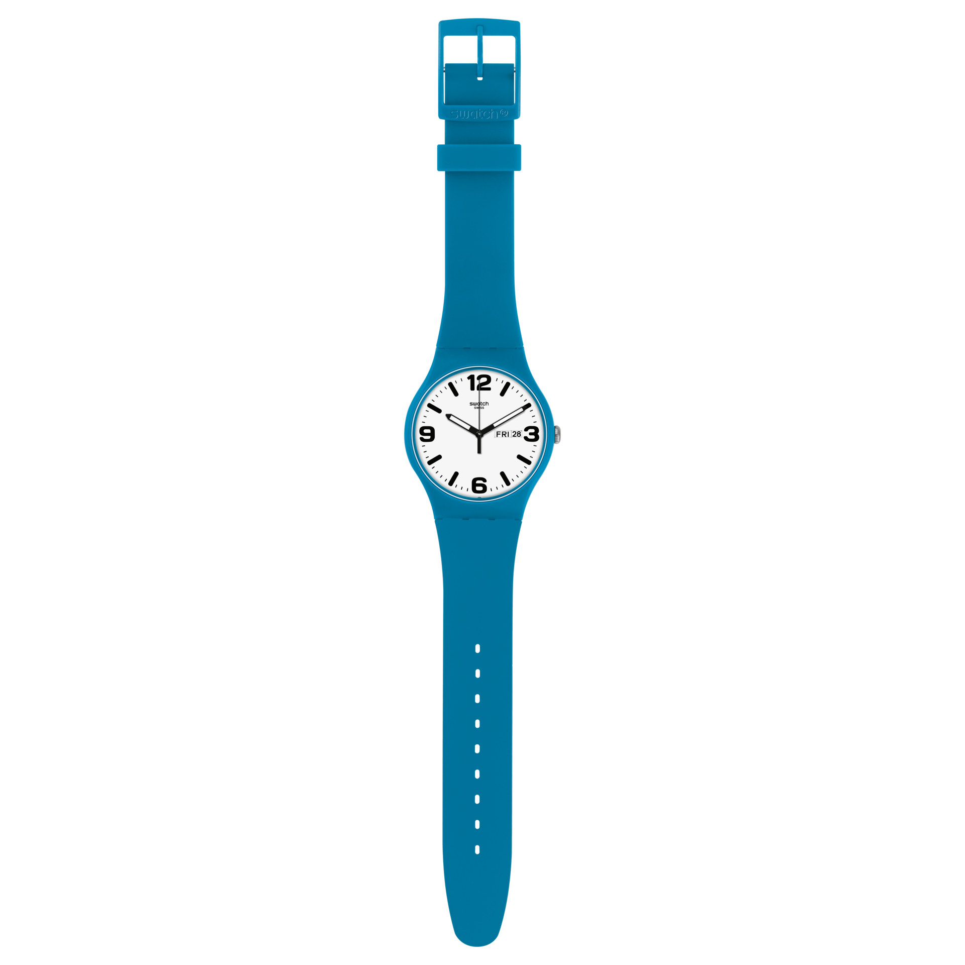 Наручные часы Swatch, голубой/белый — фото 1