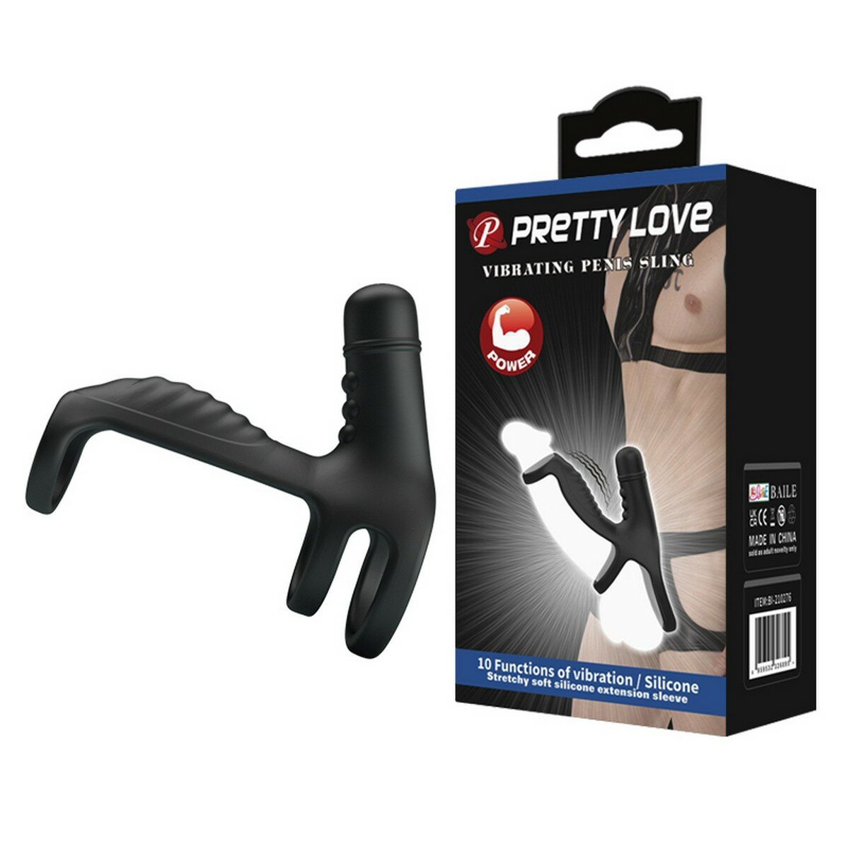 Вибронасадка Pretty Love BI-210276, для пениса, диаметр 3,8 см