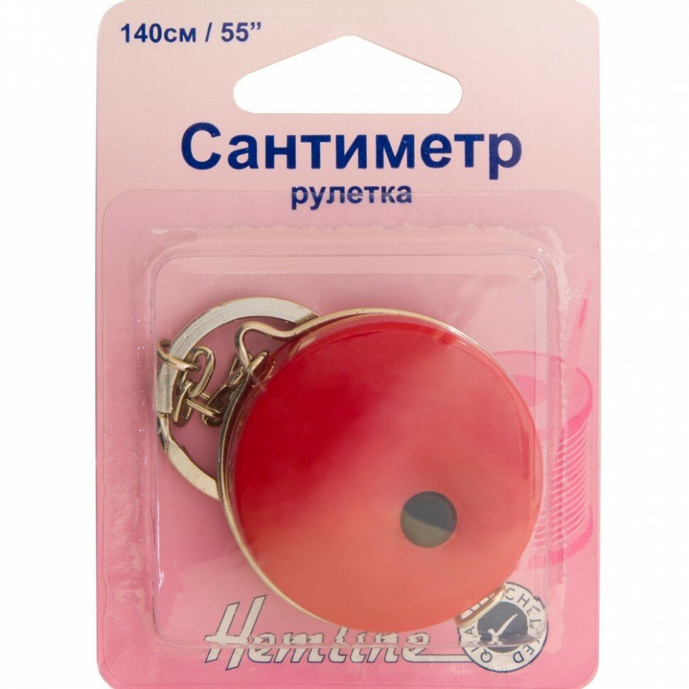 Hemline 253. XS Сантиметр-рулетка с кольцом для ключей, 140 см