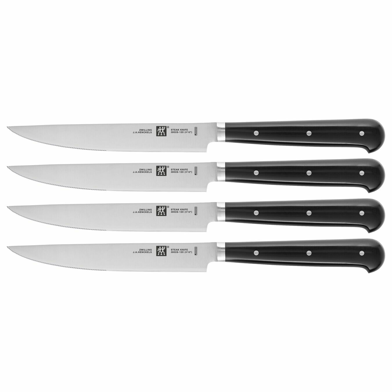 Набор стейковых ножей 4 пр. Zwilling с рукояткой из пластика