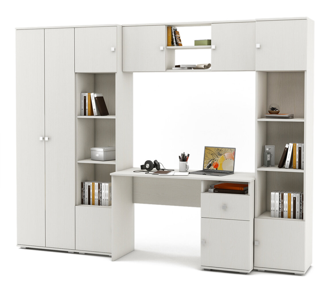 Стол письменный для школьника Владимирской мебельной фабрики Тунис (Никс) 3 Белый