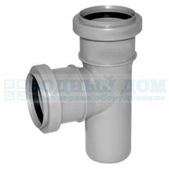 Тройник канализационный 40х40х40 90гр (серый)