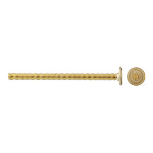 Винт мебельный латунированный M6х90 мм плоская головка HEX (8 шт.)