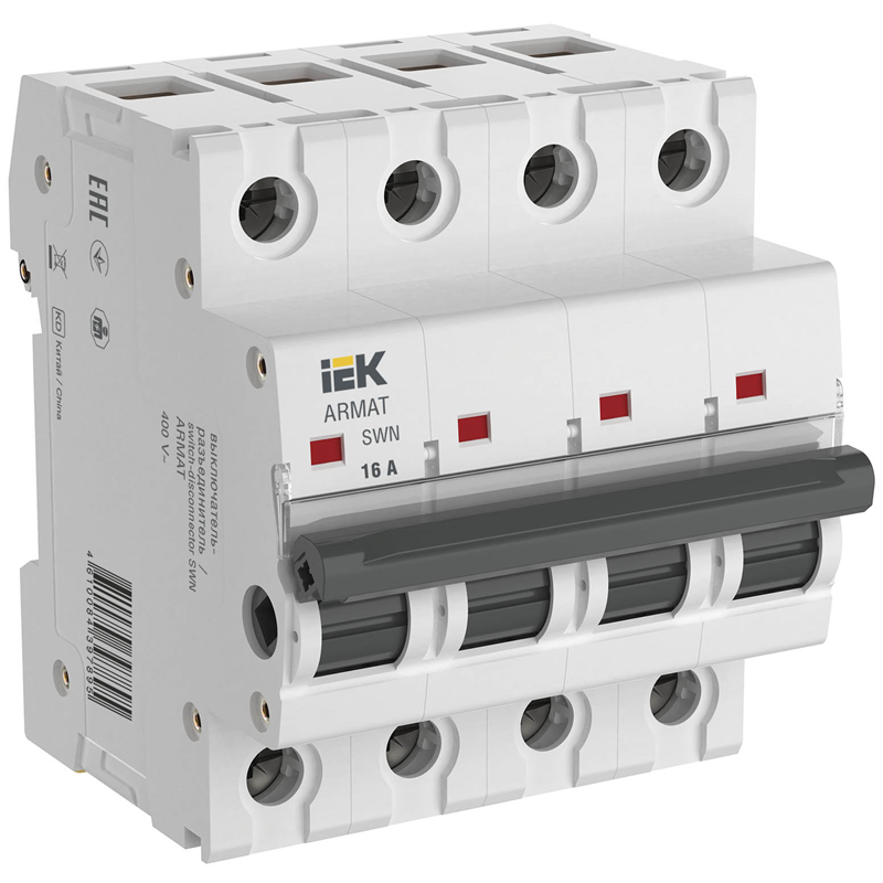 ARMAT Выключатель нагрузки SWN 4P 16А, IEK AR-SWN-4-016 (1 шт.)