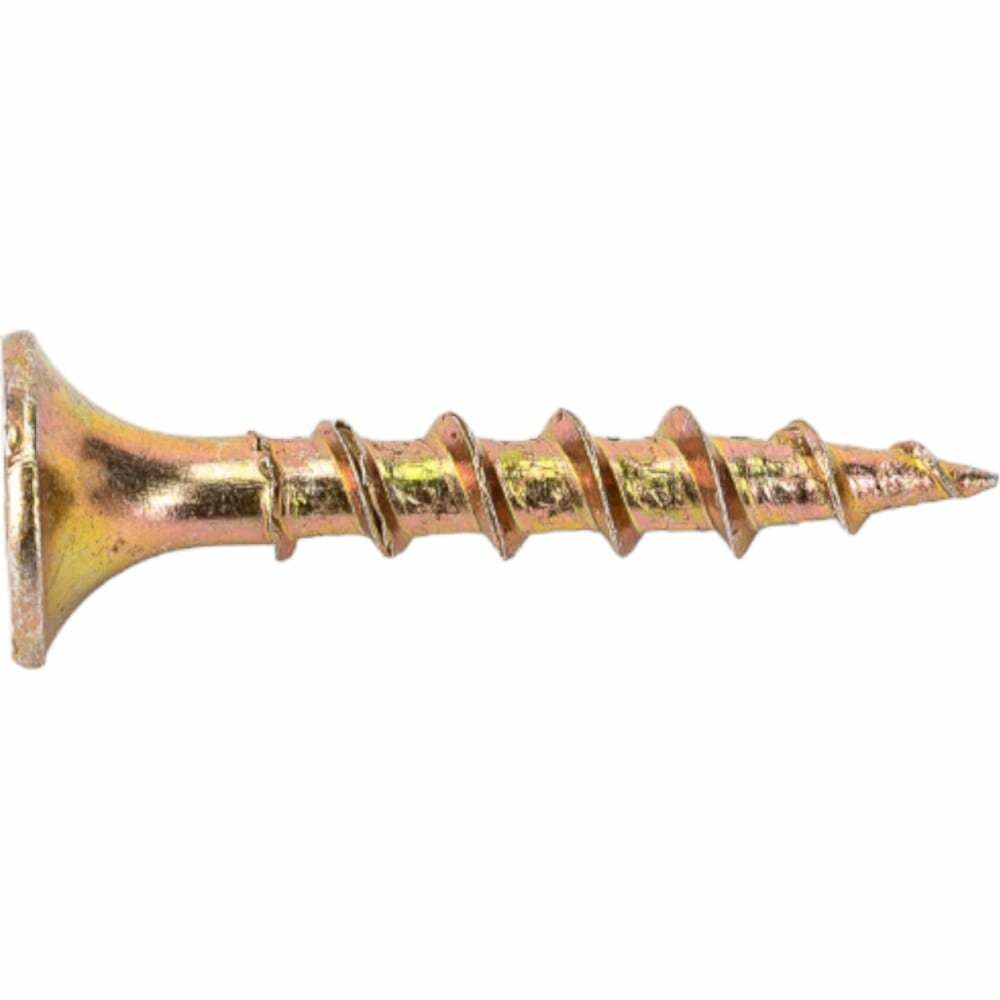 Саморезы Gigant 3,5x25 потайная головка, желтопассивированное покрытие, полная резьба, стальная конструкция для дерева