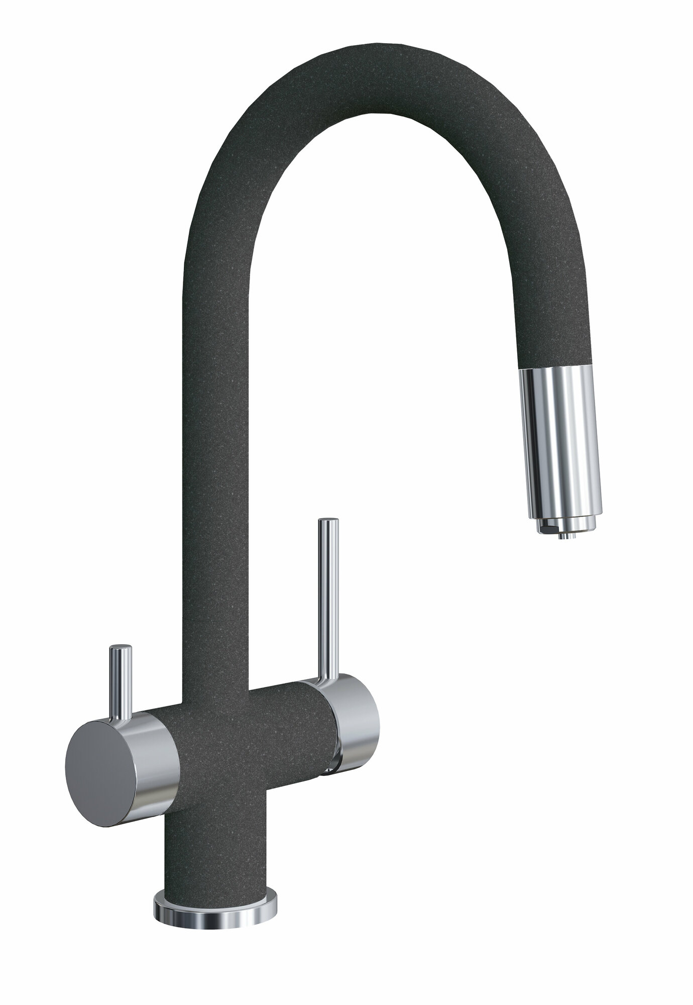 Смеситель Florentina Маэстро черный с подключением к фильтру