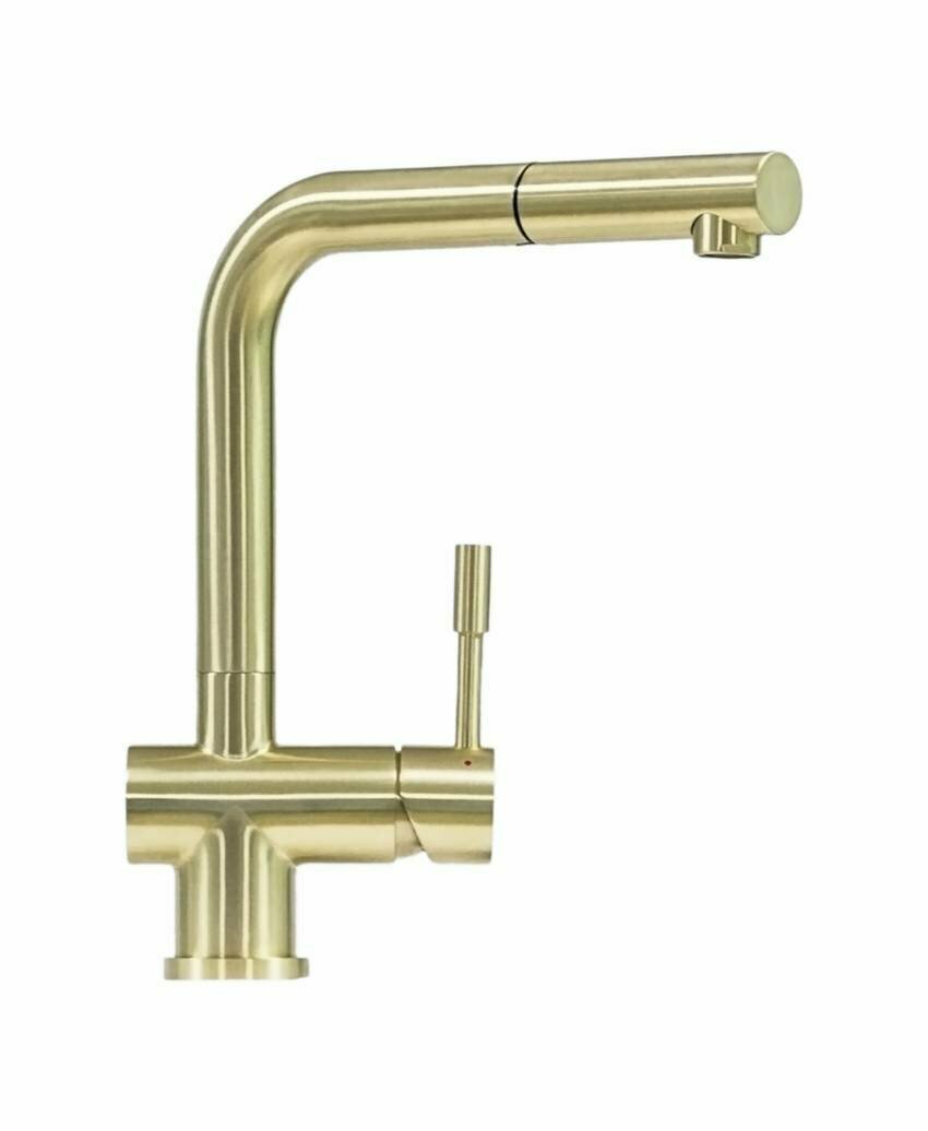 Смеситель для кухни Seaman Eco Venice SSN-0912P-LG (Light Gold, PVD, satin) - Светлое золото сатин