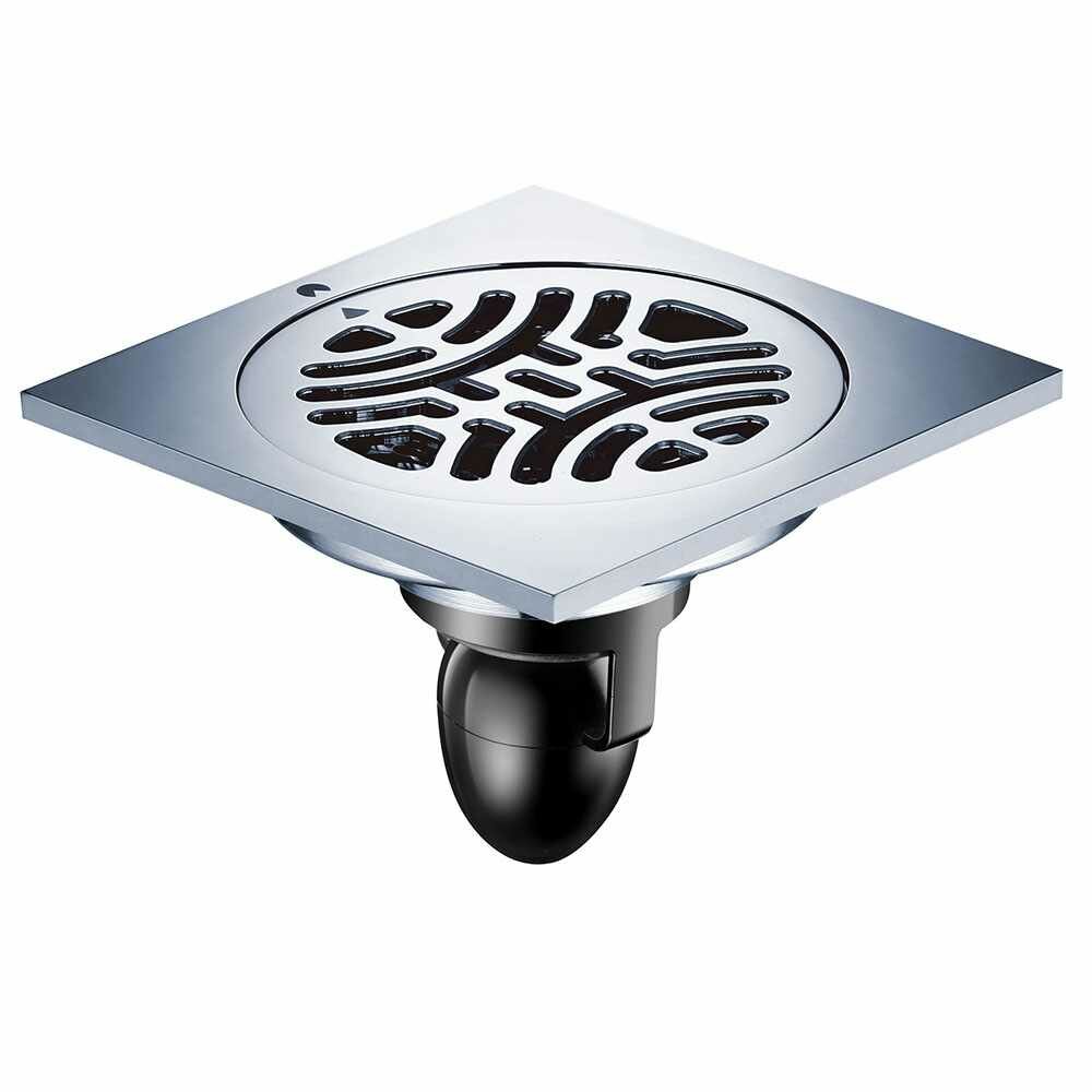 Душевой трап MAGdrain CC03Q5-G 100х100 мм сухой затвор 28 л/мин хром