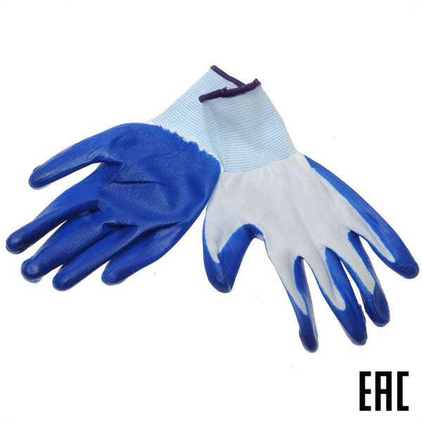 Перчатки ПЕР042 нейлоновые с нитриловым покрытием класс 13 (7 шт. в комплекте)