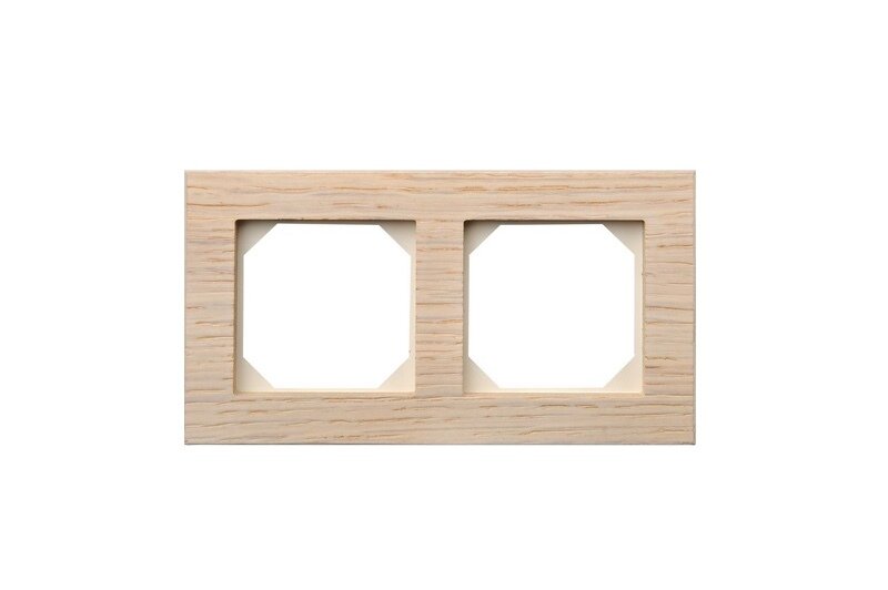LIREGUS Рамка Двухместная Дуб Беленный (Универсальный Монтаж) LIREGUS EPSILON