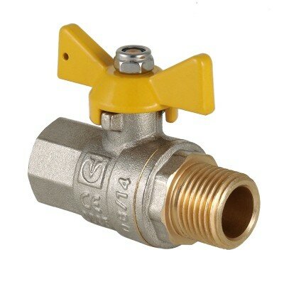 Кран шаровой для газа 3/4" FM бабочка (9/81)
