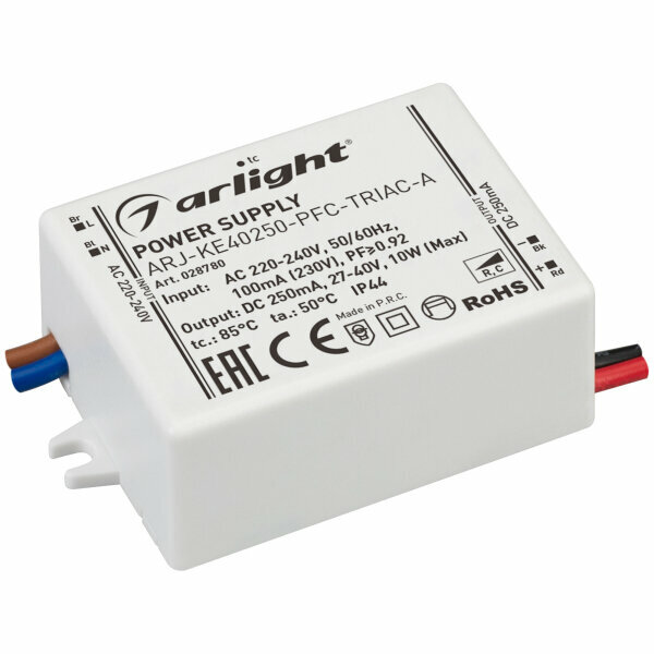 Диммируемый источник тока Arlight Блок питания ARJ-KE40250-PFC-TRIAC-A (10W, 250mA)