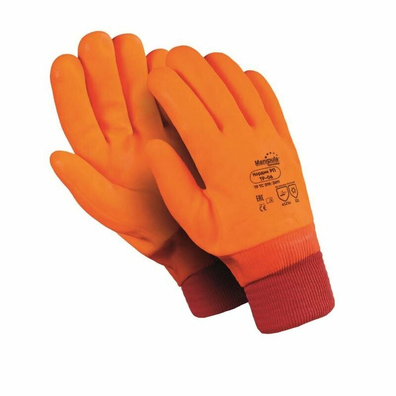 Перчатки рабочие Manipula Нордик РП хб с ПВХ размер универсальный, 1450386