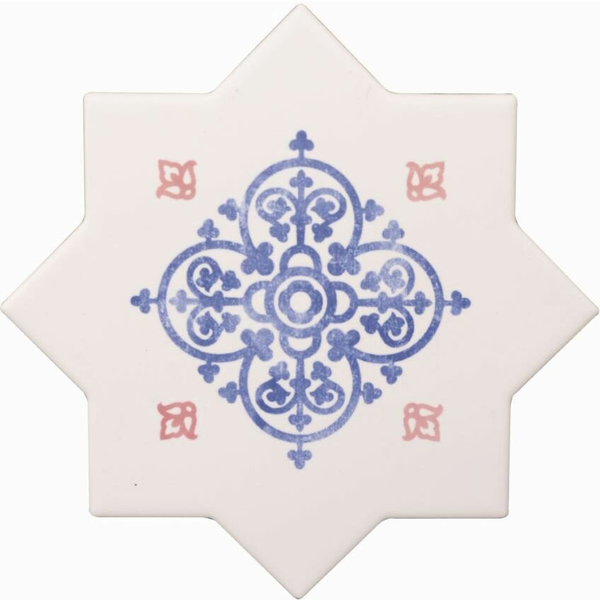 Напольная плитка Cevica (Кевика) Becolors Star Dec. Arabesque 13,25x13,25 см, CV67381 (0.5 м2)