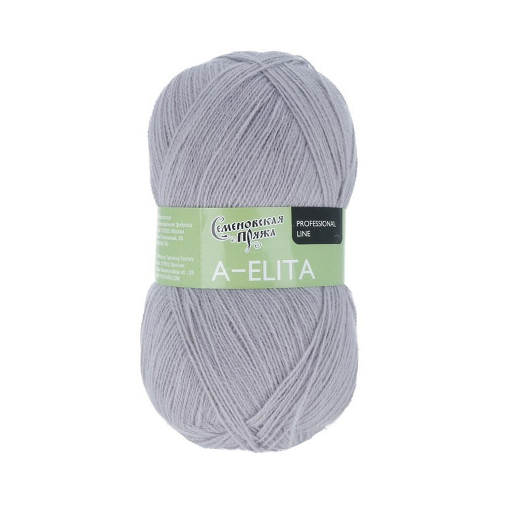 Семеновская МШФ A-elita-RC86 Аэлита пряжа 50% шерсть 50% акрил 100 г 781 м для тёплых изделий цвет 0001 , чёрный (1шт)