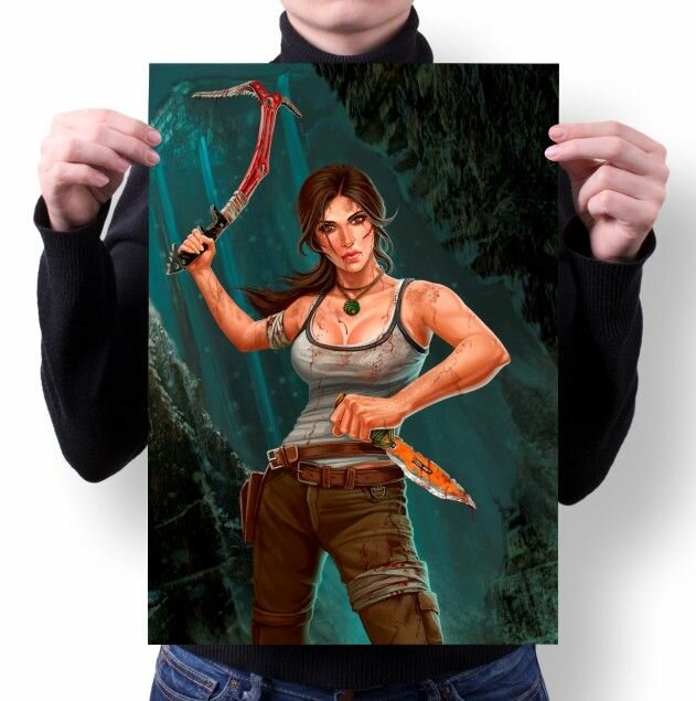 Плакат Расхитительница гробниц, Tomb Raider №8, А4