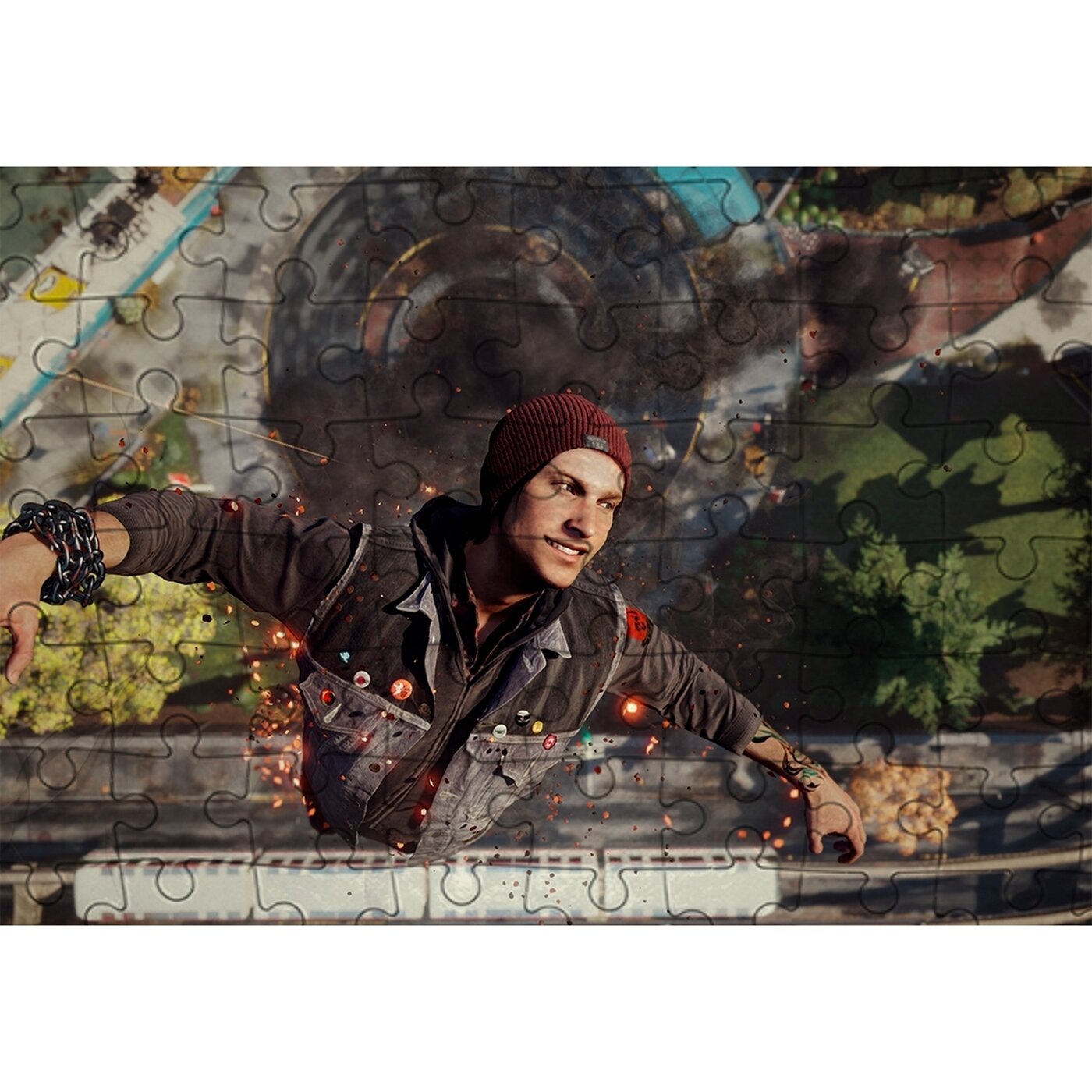 Пазл картонный А4: модель InFamous - 34