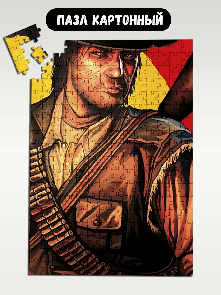 Пазл картонный А3: модель игра RDR Red Dead Redemption - 1149