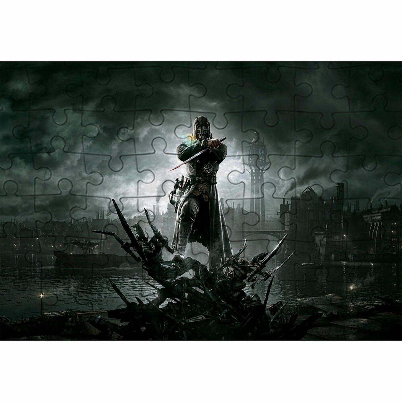 Пазл картонный А4: модель Dishonored-18