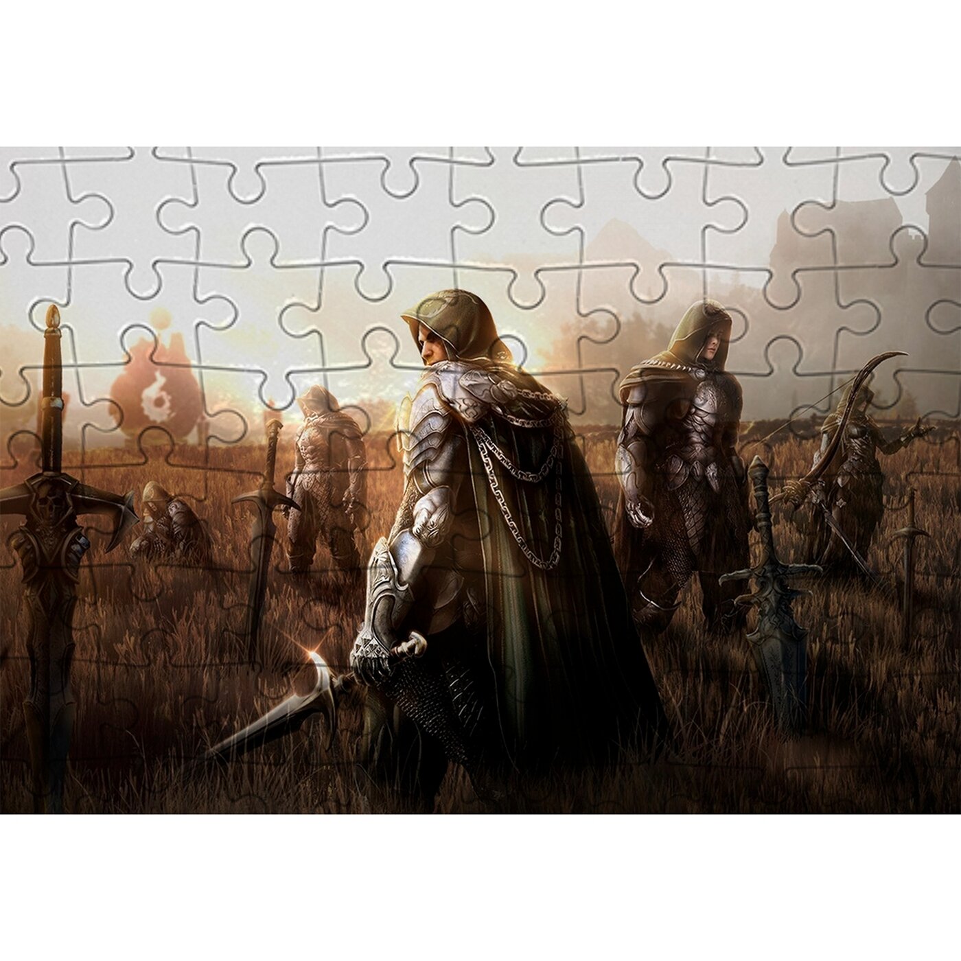 Пазл картонный А4: модель Black Desert - 46