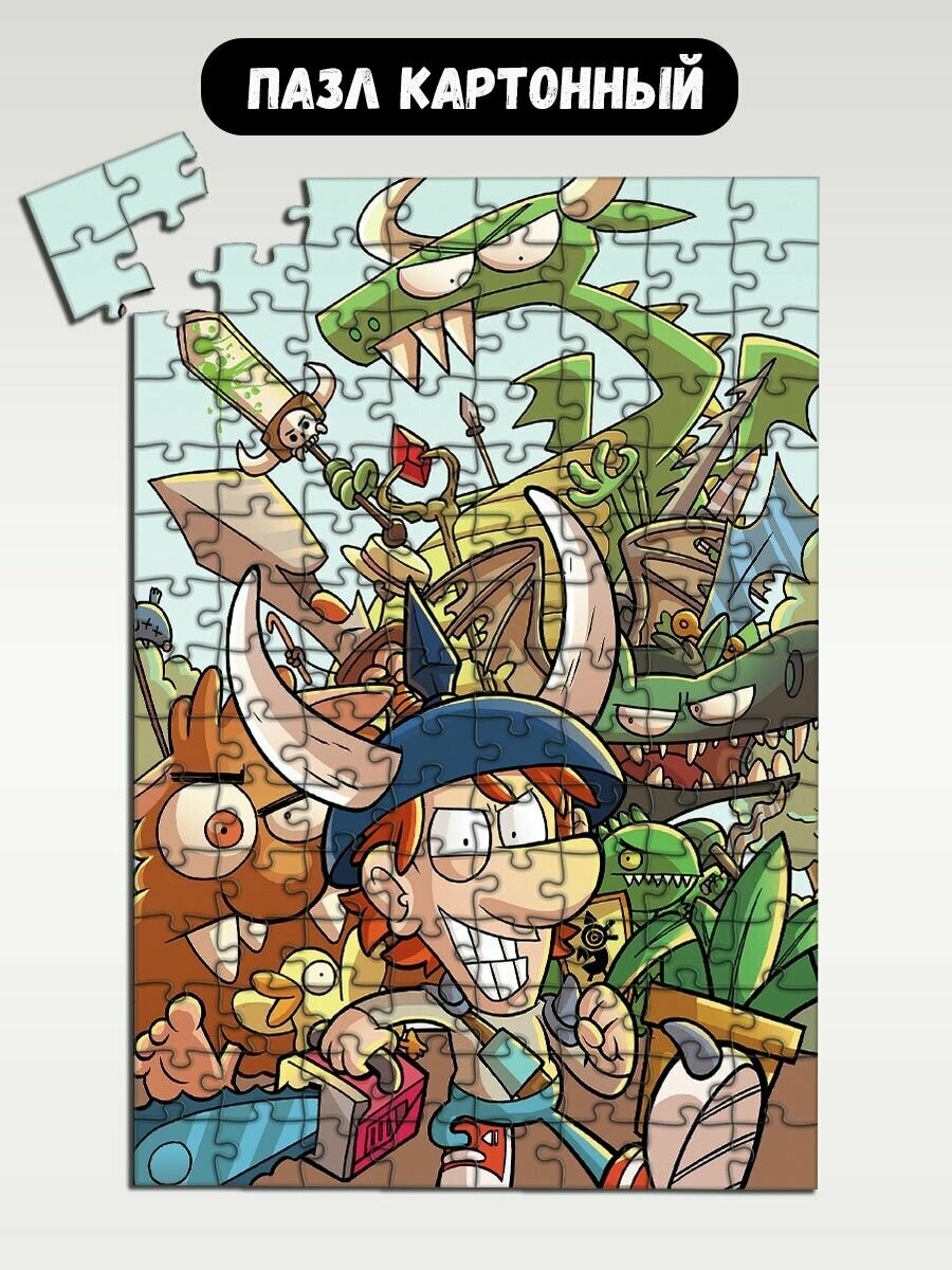 Пазл картонный А4: модель настольная игра Munchkin Манчкин - 1913