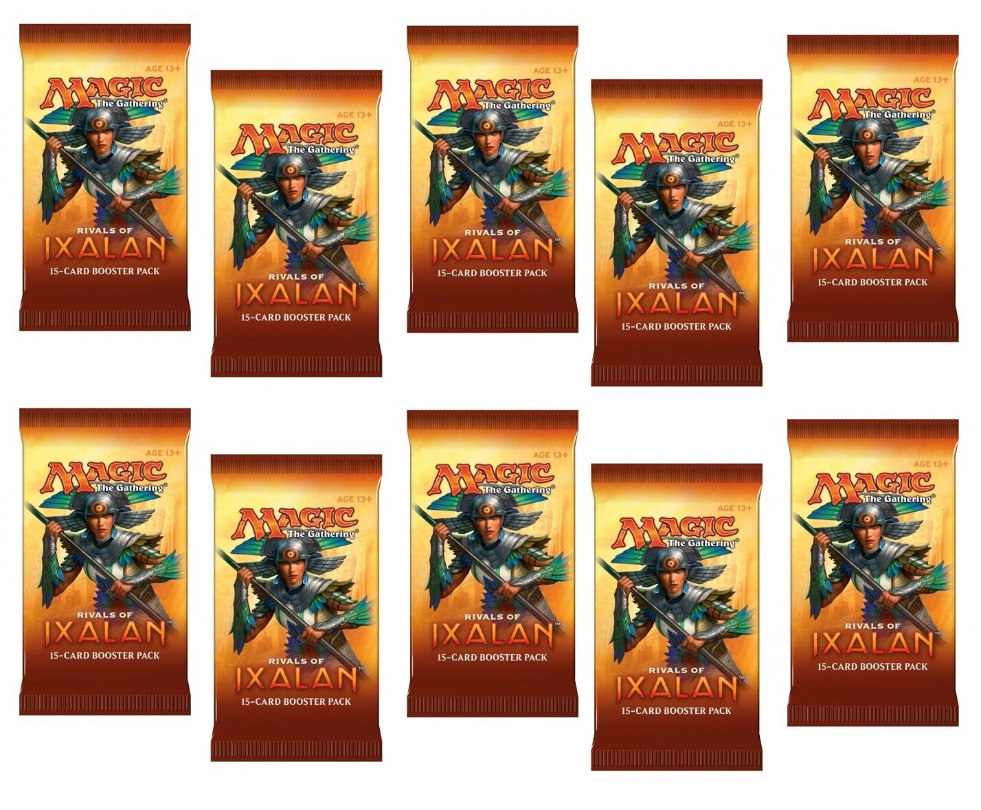 Magic The Gathering: 10 бустеров MTG издания Rivals of Ixalan на английском