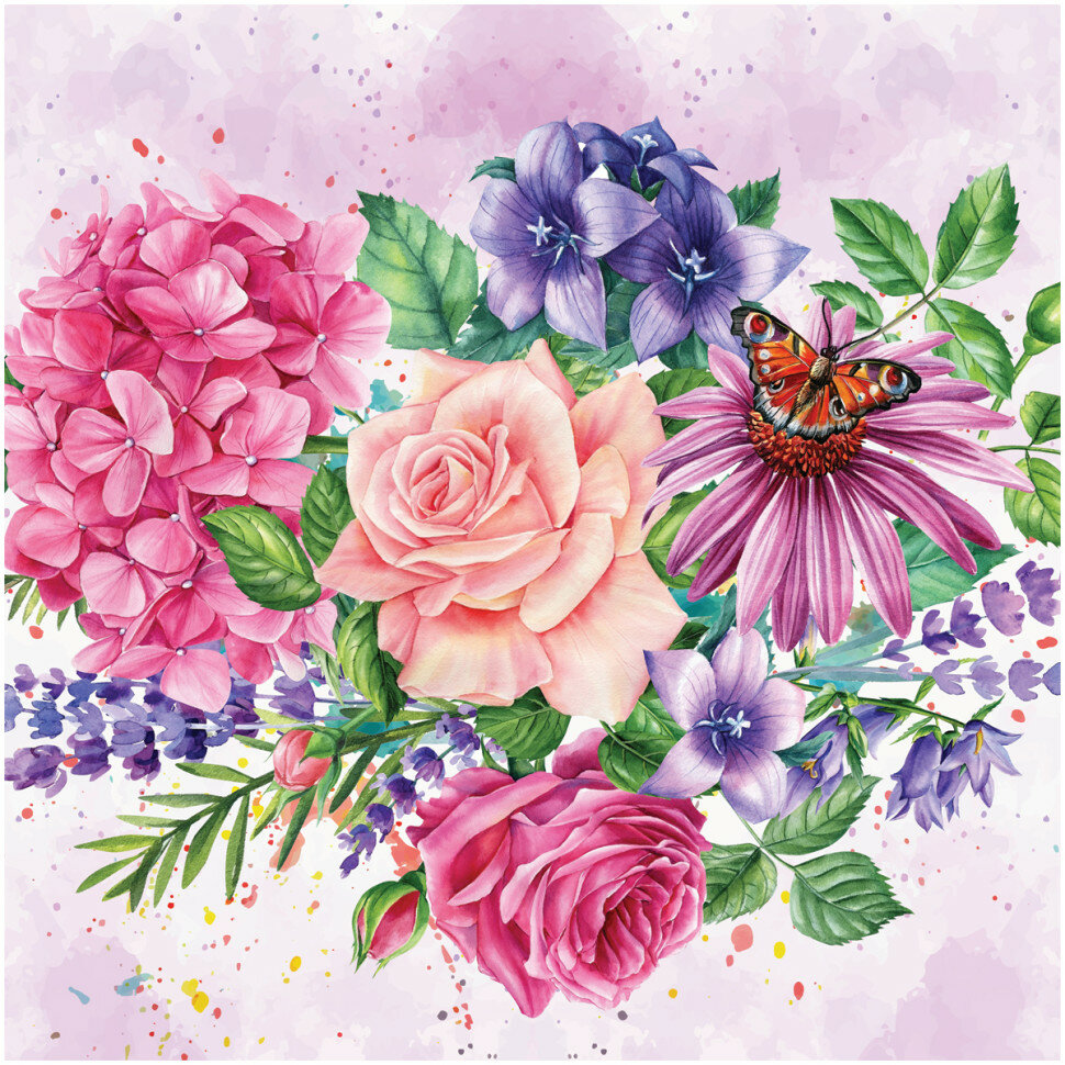 Пазл 64 эл. ТРИ совы "Цветочная композиция", 360153