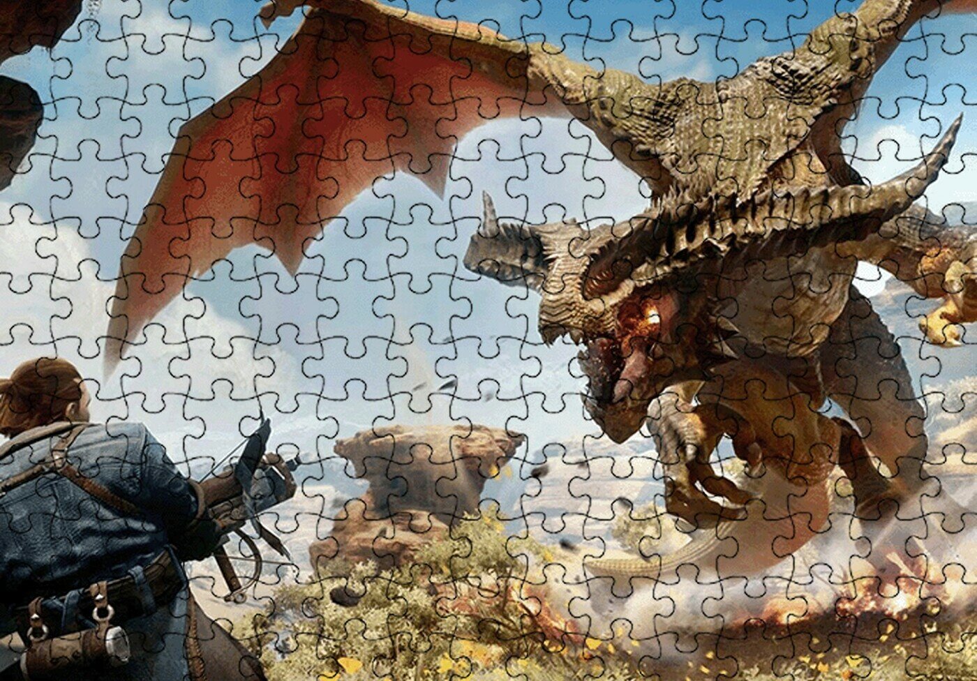 Пазл картонный А3: модель Dragon Age - 1